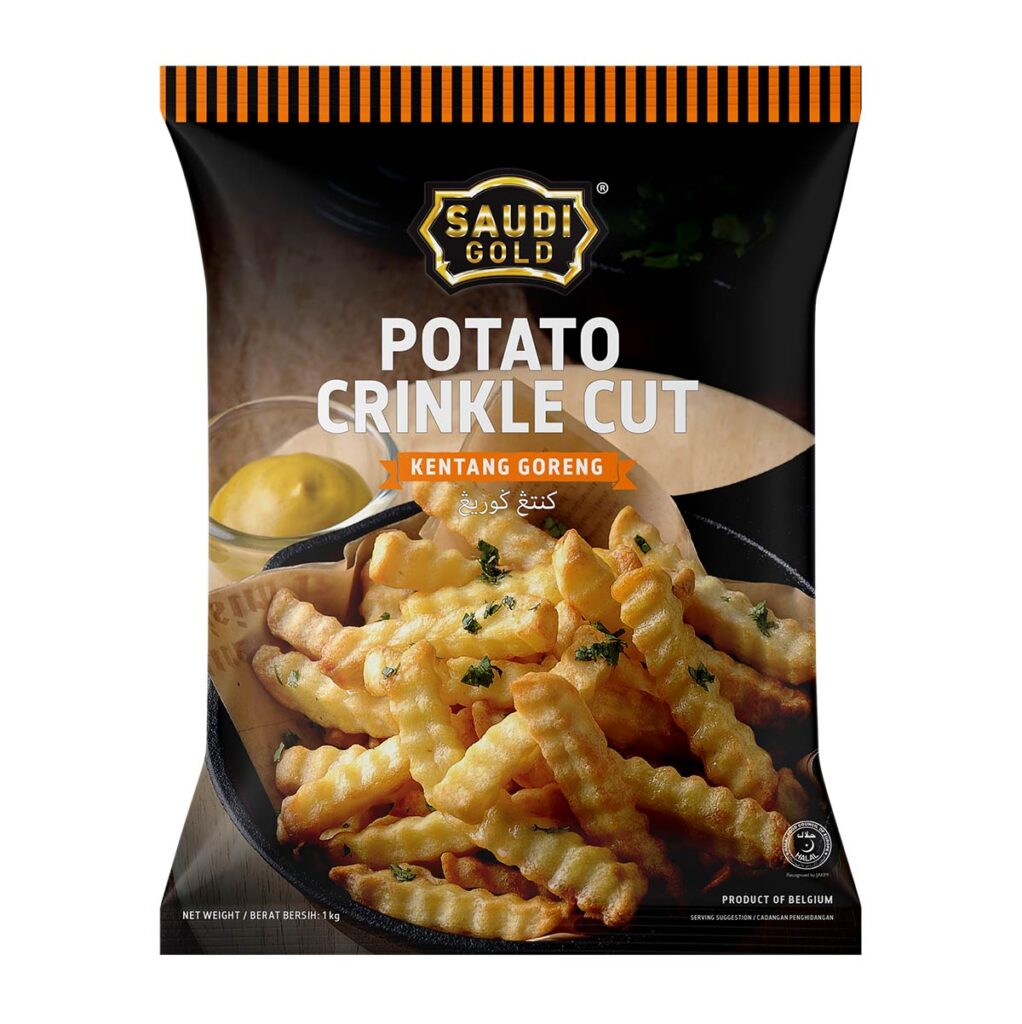 Potato Crinkle Cut 1 kg – SAUDIGOLD GROUP BERHAD | Saudi Gold | Farm's Gold